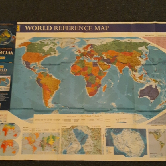 Philip's World Map | Accents | Vtg World Map | Poshmark